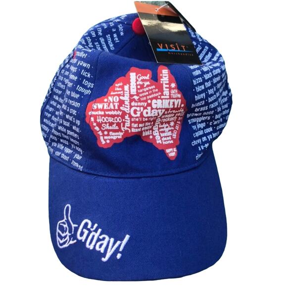Visit | Accessories | Australia Hat With Slang Sayings All Over Gday ...